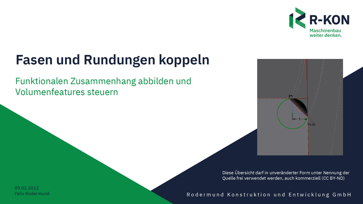 Fortgeschrittene CAD-Methoden: Fasen und Rundungen mit Skizzen steuern ...