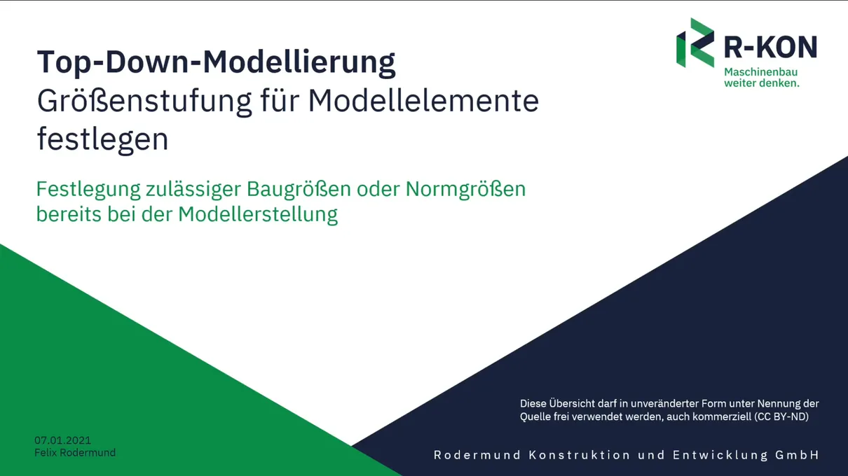 Fortgeschrittene CAD-Methoden: Größenstufung für Elemente festlegen | R‑Kon