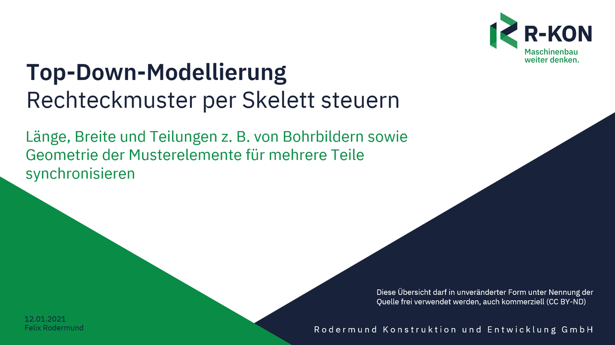 Fortgeschrittene CAD-Methoden: Rechteckmuster und Verschraubungen per ...