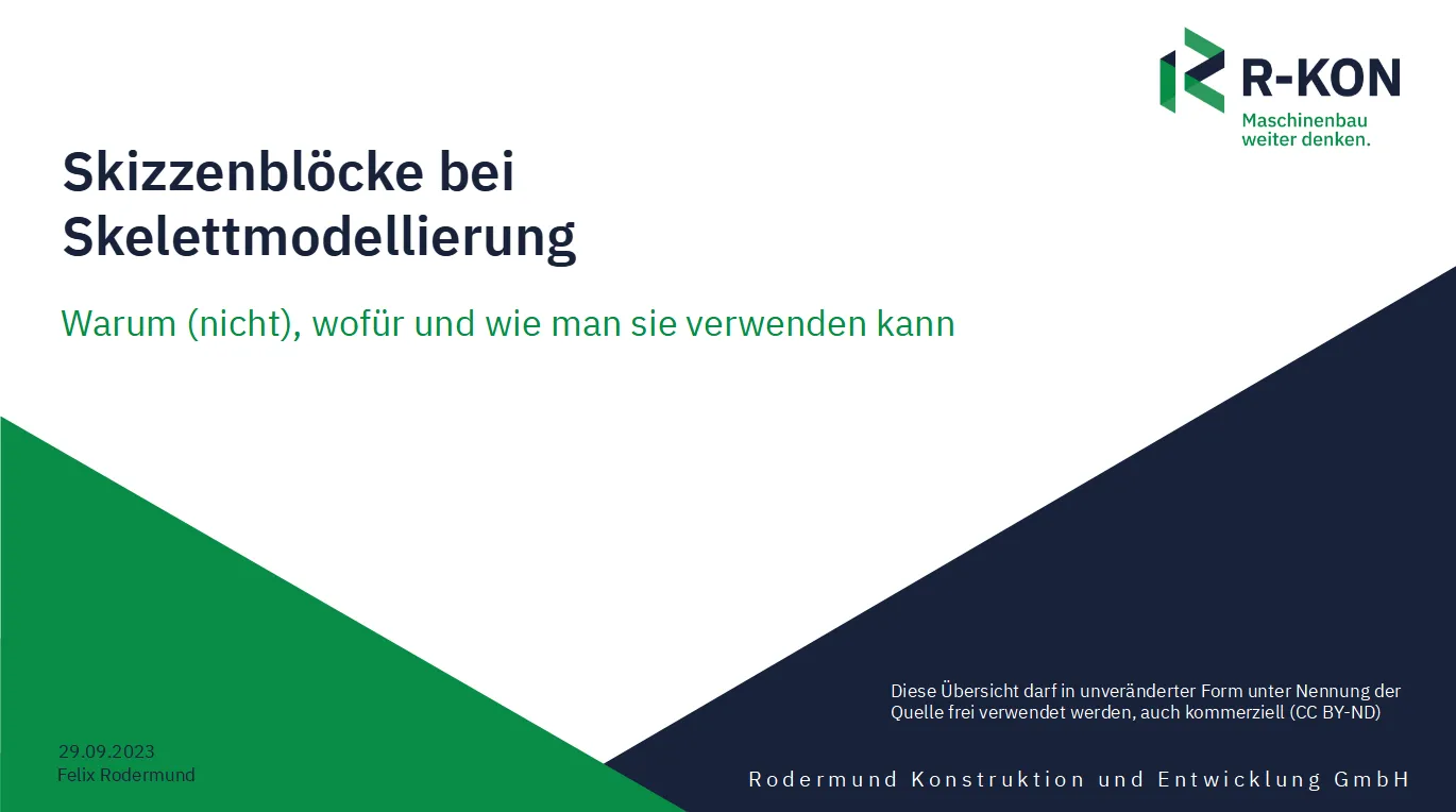 CAD-Tutorial: Skizzenblöcke in Skizzenskeletten | R‑Kon
